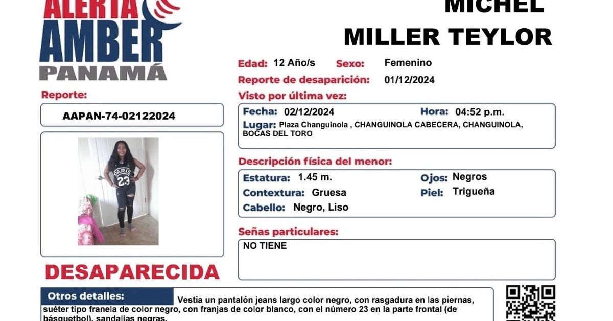 Alerta Amber: Alerta Amber | Localizan a menor Michel Miller, reportada ...