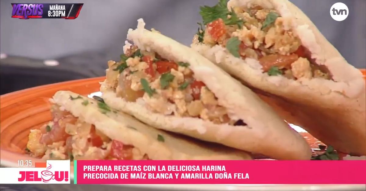 Vídeo | Receta: Arepa rellena con huevo perico (Final) - Cocina con ...
