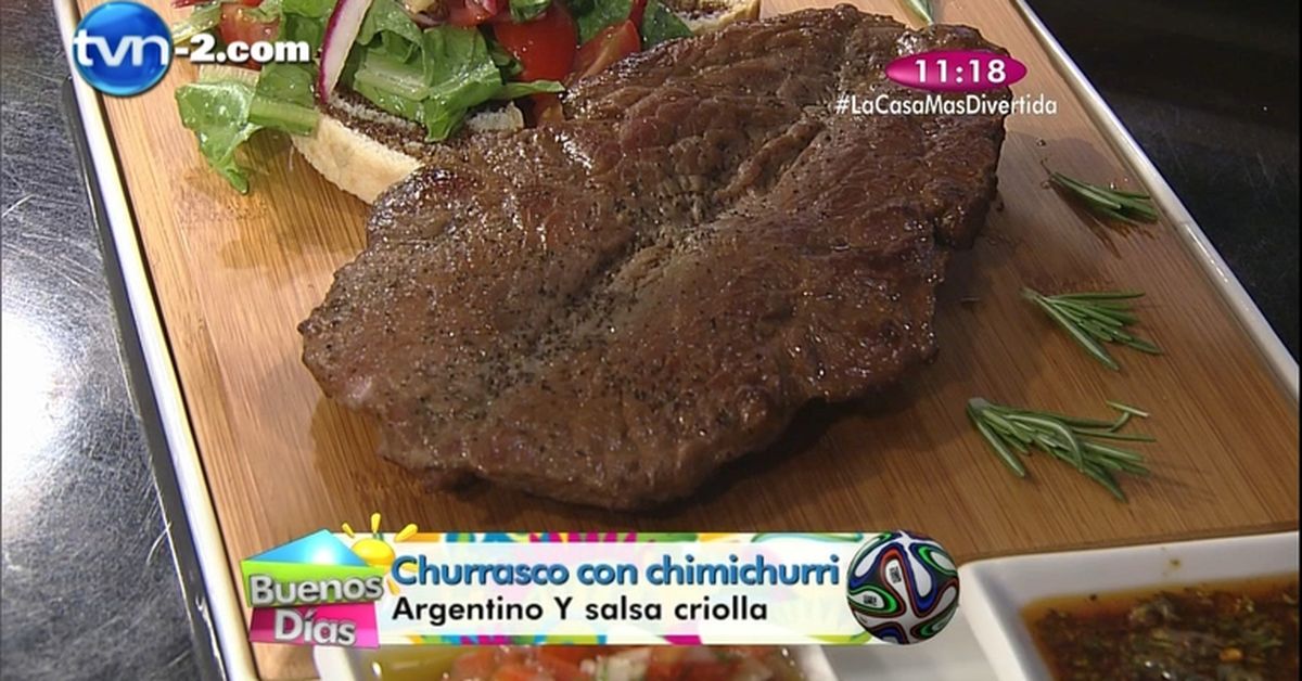 Vídeo | Receta - Churrasco con Chimichurri Argentino y Salsa Criolla ...