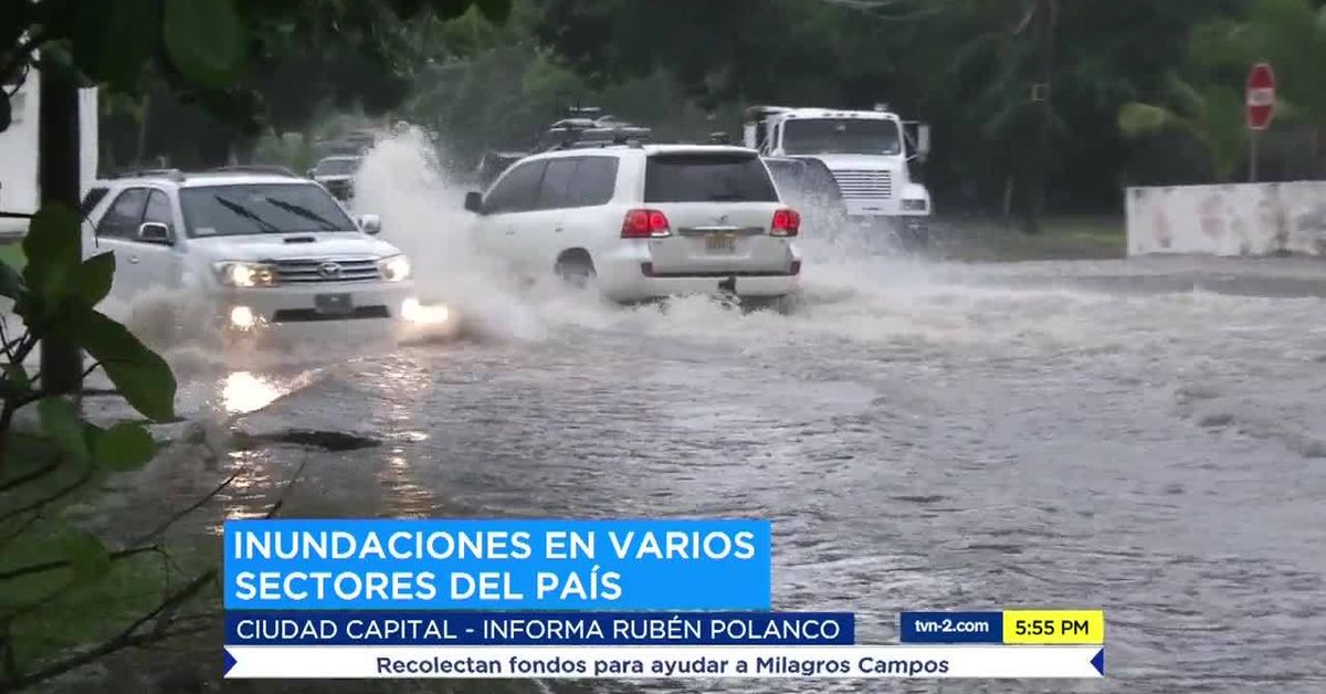 Reportan inundaciones en varios puntos de la ciudad capital ...