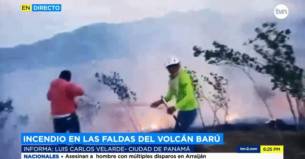 Fuego registrado en Volcán destruye varias hectáreas - Provincias | Tvn ...