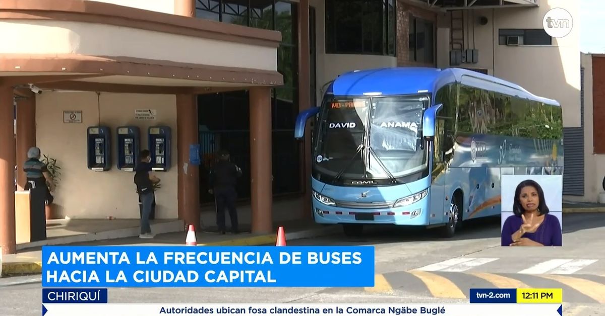 Aumenta frecuencia de buses David-Panamá - Nacionales | Tvn Panamá