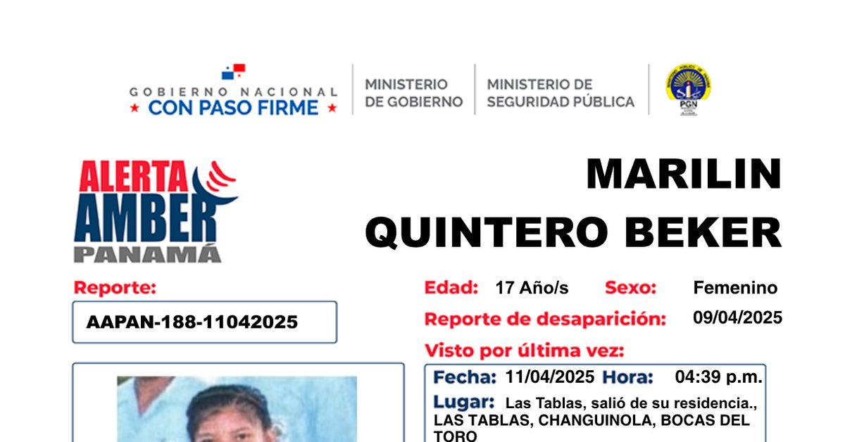 Activan alerta Amber por la desaparición de Marilin Quintero Beker en ...
