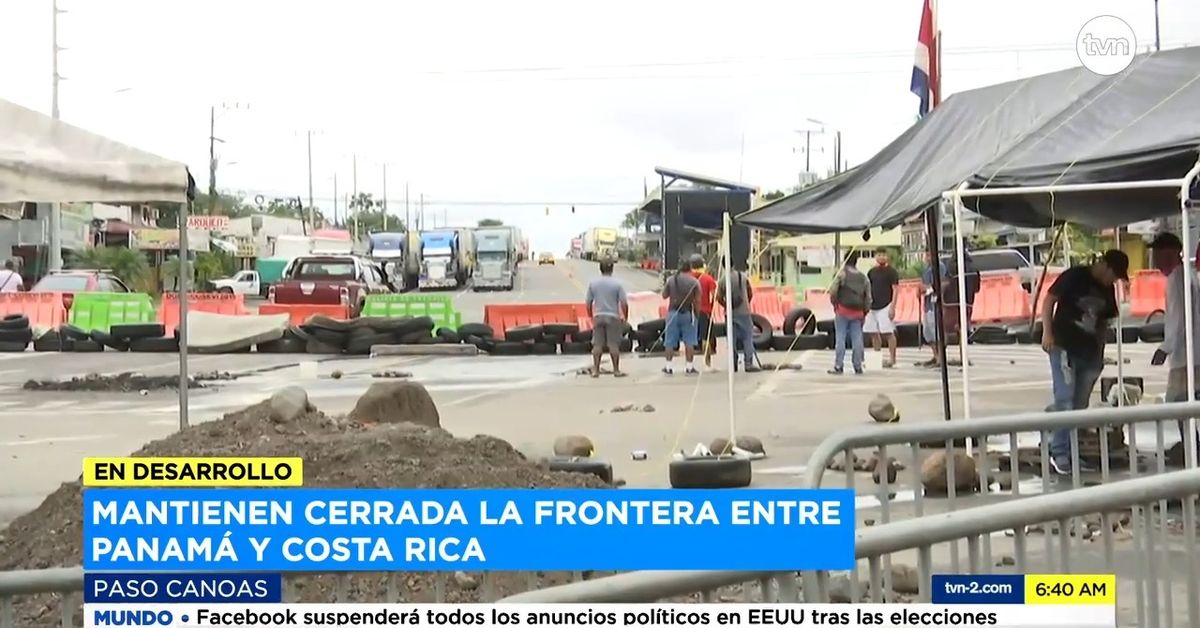 Noveno día de cierre en la frontera de Panamá con Costa Rica ...
