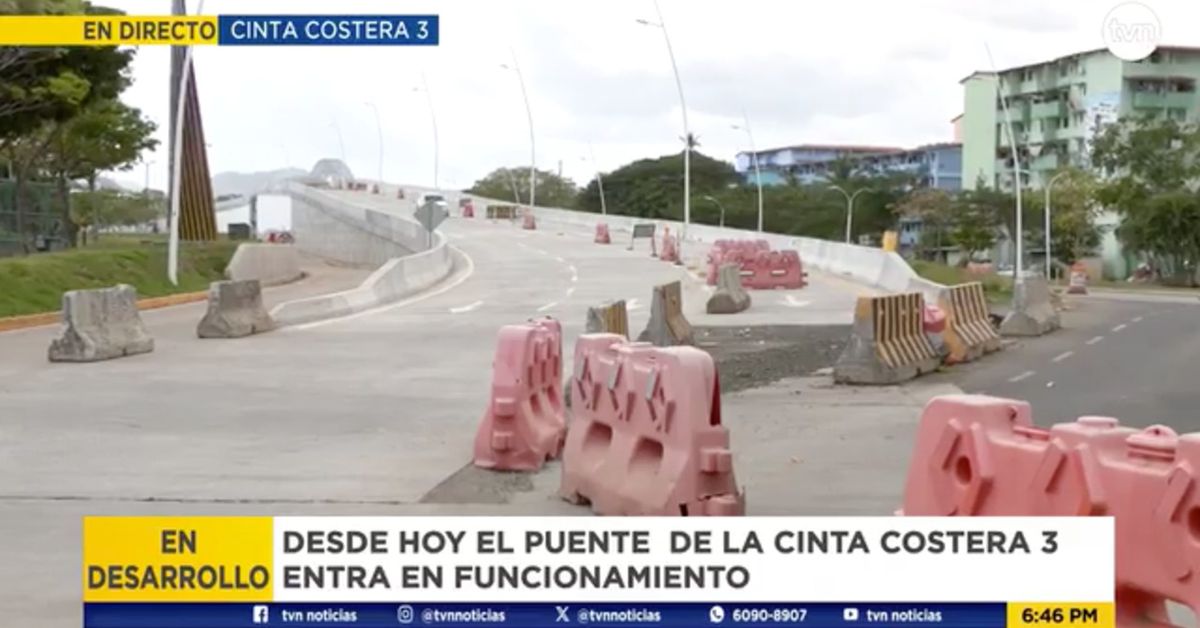 Puente de la Cinta Costera 3 entra en funcionamiento - Nacionales | Tvn Panamá
