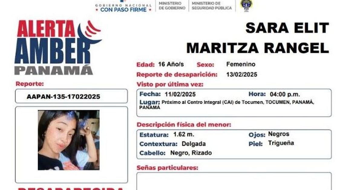 Activan nueva alerta Amber por Sara Elit Rangel - Nacionales | Tvn Panamá